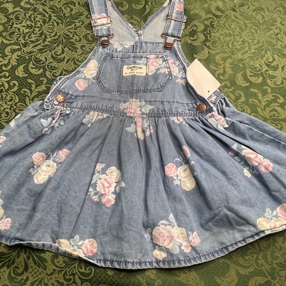 OshKosh B'gosh | Dresses | Nwt 8m Twirl Dress Floral Overalls Osh Kosh ...